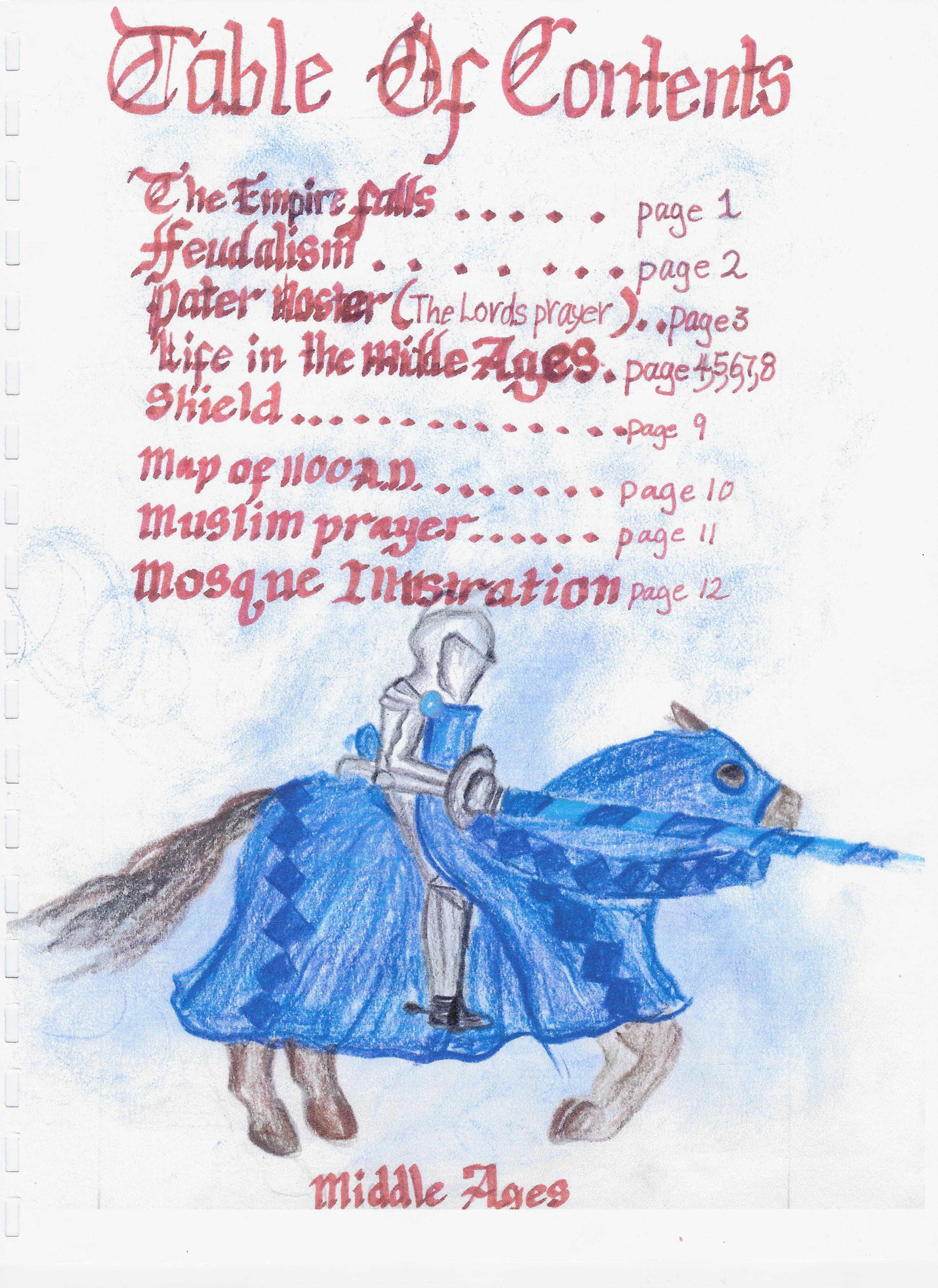 Waldorf Inspirations - 6th Grade Middle Ages Main Lesson Book Table of ...